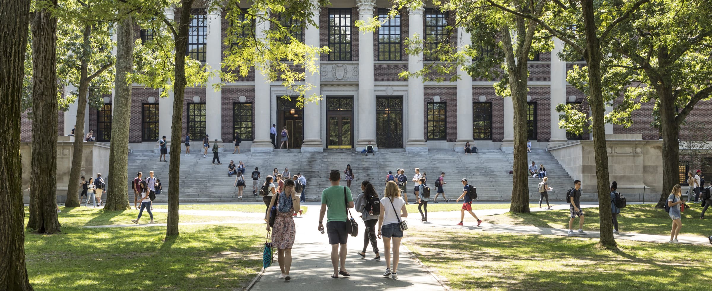 College Buildings With Students